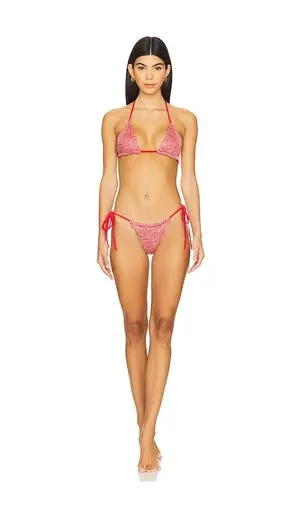 ASTA RESORT Lio Bikini Bottom - Raspberry Sequin