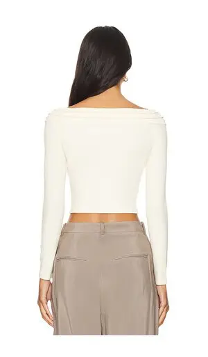 MORE TO COME Brexley Top With Satin Bow Accent