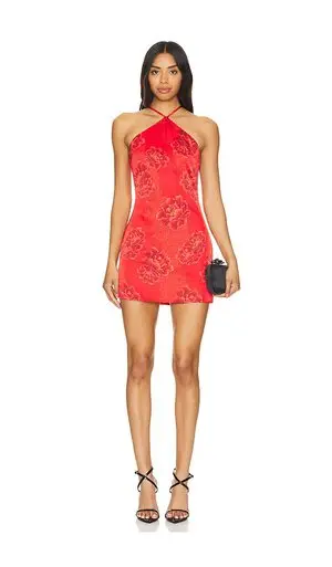 MORE TO COME Genelle Keyhole Mini Dress - Red