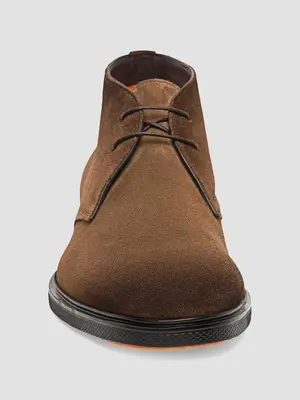 Santoni Easy Burnished Suede Chukka Boots