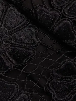 MILLY Yasmin Lace Minidress - Black
