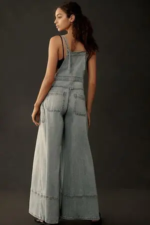 PILCRO The Carpenter Raver Wide-leg Jumpsuit