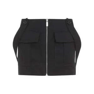 Off-White Off-White Cotton Cargo Mini Skirt - Black