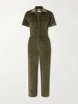 RIVET UTILITY Work Cotton-blend Corduroy Jumpsuit - Green