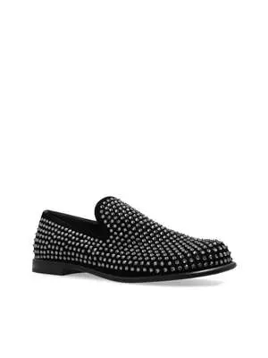 JW Anderson Crystal-embellished Loafers - Black