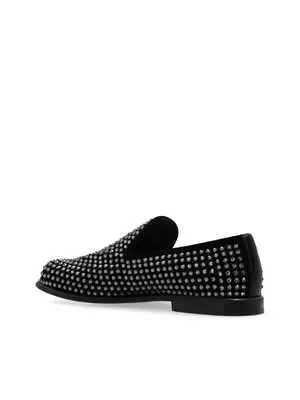 JW Anderson Crystal-embellished Loafers - Black