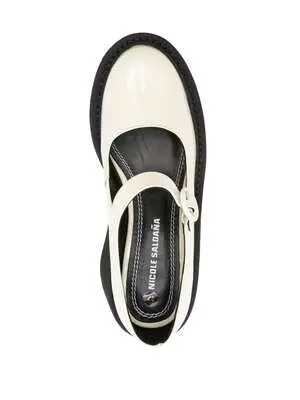 NICOLE SALDANA 75mm Nina Platform Pumps - Neutrals