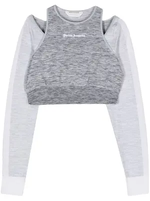 Palm Angels Embroidered-logo Layered Top