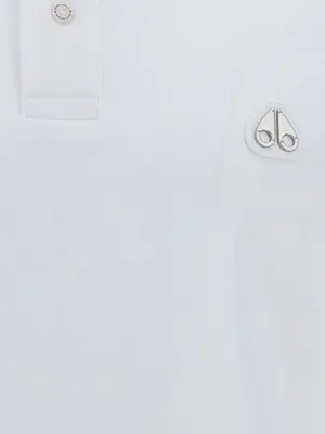 Moose Knuckles Everett Logo-appliqué Polo Shirt - White