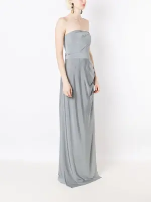 LETHICIA BRONSTEIN Mica Draped-back Gown