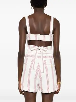 LETHICIA BRONSTEIN Ariane Striped Crop Top