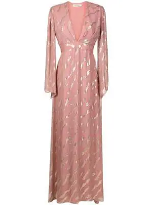 LETHICIA BRONSTEIN Atala Embroidered Gown