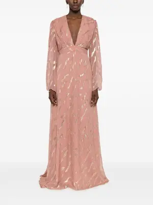 LETHICIA BRONSTEIN Atala Embroidered Gown