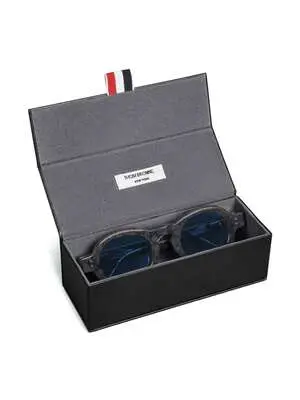Thom Browne Tortoiseshell Round-frame Sunglasses - Grey