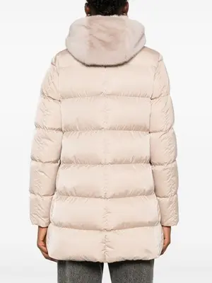 Herno Faux-fur Quilted Down Coat - Pink