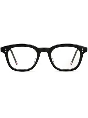 Thom Browne Rectangular-frame Glasses - Black