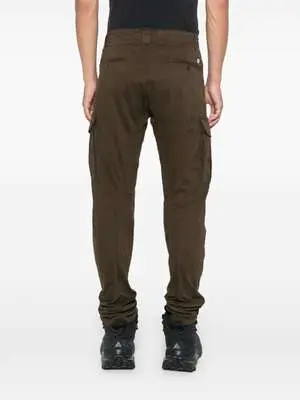 C.P. COMPANY Lens-detail Sateen Cargo Trousers - Green