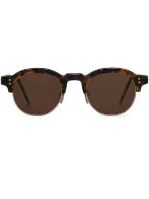 Thom Browne Tortoiseshell Oval-frame Sunglasses - Brown