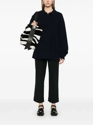 Extreme Cashmere Decorative-stitching Polo Sweater