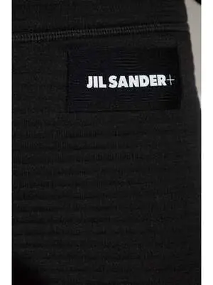 JIL SANDER Logo-patch Ribbed Leggings - Black