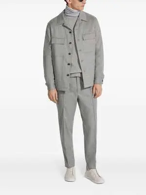Zegna Logo Overshirts For Men