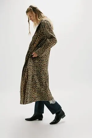 Free People We The Free Monique Denim Duster - Cheetah
