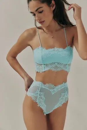 Free People Nolita High-Rise Undies Soft Neon Blue