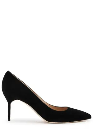 Manolo Blahnik Bibi 70 Suede Pumps