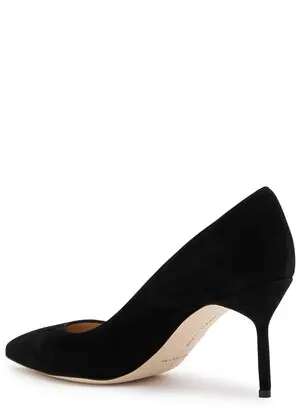 Manolo Blahnik Bibi 70 Suede Pumps