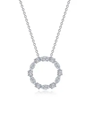 Lafonn Simulated Diamond Circle Pendant Necklace - Silver