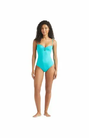 Vilebrequin Solid One-piece Swimsuit - Vert Disco