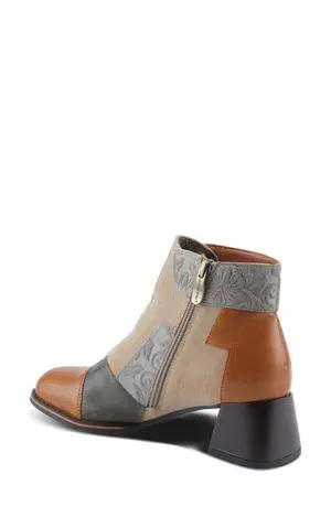 SPRING STEP SHOES Copine Cap Toe Bootie - Tan Multi