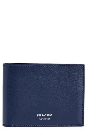 FERRAGAMO Classic Leather Bifold Wallet - Midnight