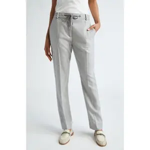 Eleventy Stretch Virgin Wool & Cashmere Straight Leg Pants