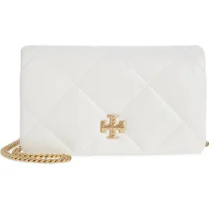 Tory Burch Kira Diamond Quilt Crossbody Blanc