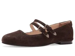 THE FRYE COMPANY Carson Multi Mary Jane Flat Shoes - Chocolate
