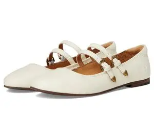 THE FRYE COMPANY Carson Multi Mary Jane Flat Shoes - Ecru
