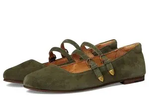 THE FRYE COMPANY Carson Multi Mary Jane Flat Shoes - Olive
