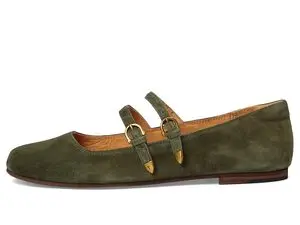 THE FRYE COMPANY Carson Multi Mary Jane Flat Shoes - Olive