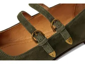 THE FRYE COMPANY Carson Multi Mary Jane Flat Shoes - Olive