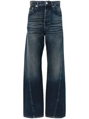 LANVIN Twisted Straight Leg Jeans - Blue