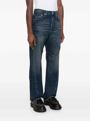 LANVIN Twisted Straight Leg Jeans - Blue