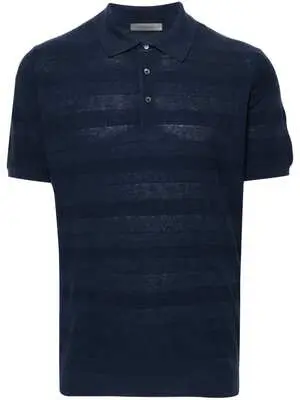 Corneliani Ribbed-knit Polo Top