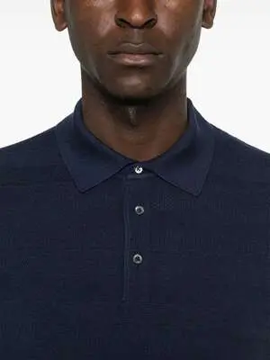 Corneliani Ribbed-knit Polo Top