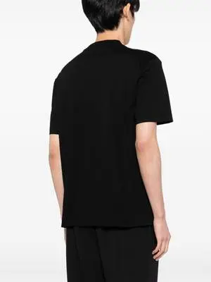 BOSS Regular Fit Cotton T-shirt With Double B Monogram - Black
