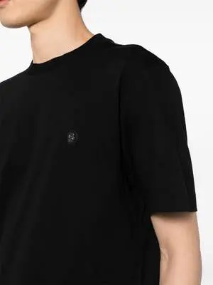 BOSS Regular Fit Cotton T-shirt With Double B Monogram - Black