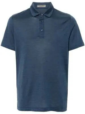 Corneliani Lightweight-jersey Polo Shirt - Blue