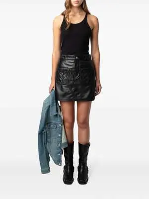Zadig&Voltaire Joana Leather Mini Skirt