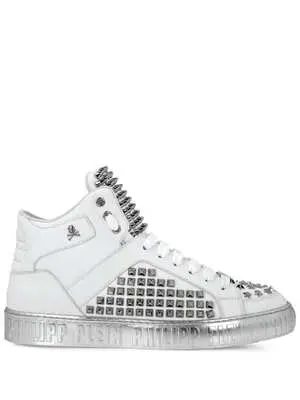 Philipp Plein Stud-detail Leather Sneakers