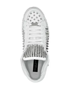 Philipp Plein Stud-detail Leather Sneakers